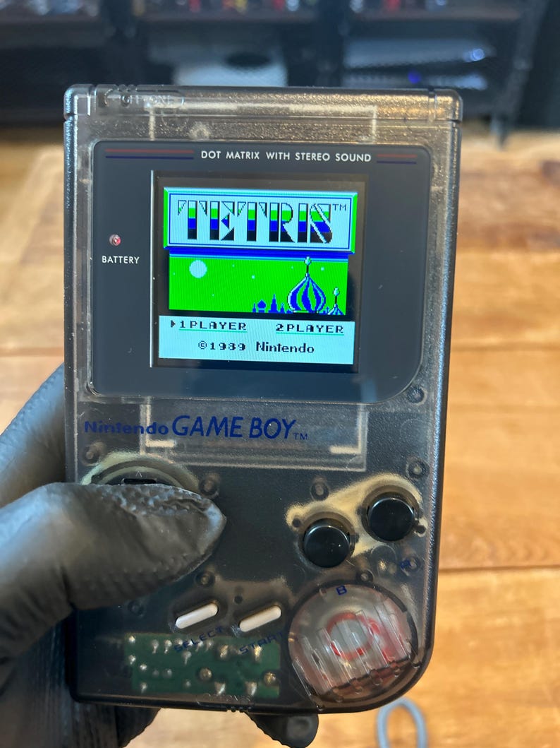 Modded See-through Game Boy DMG-01 With LCD Screen-free Travel Case ...