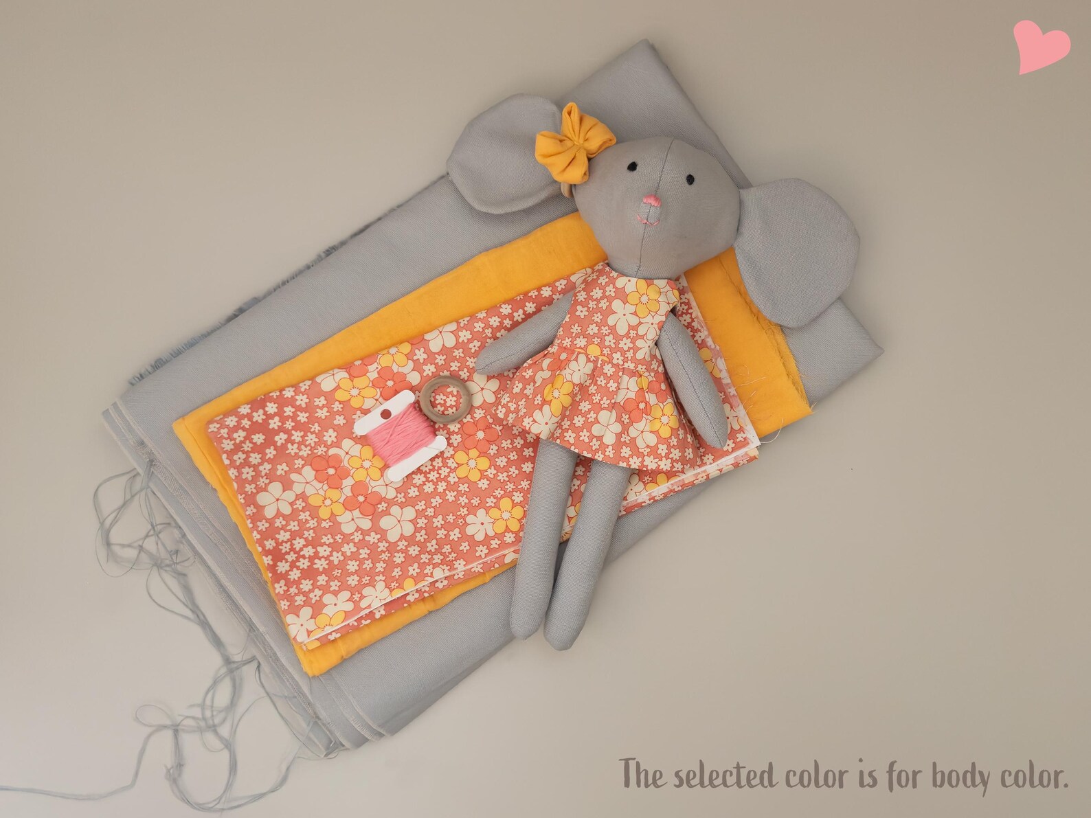 Handmade Doll - Adorable Stuffed Mouse Doll - Rag Doll - Baby Shower ...
