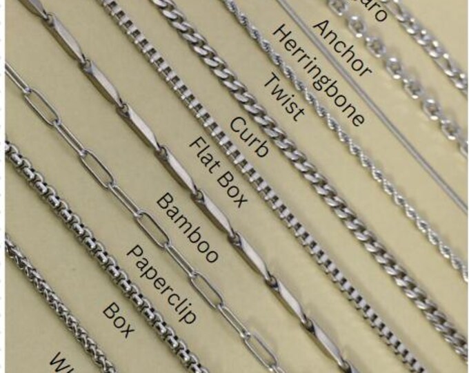 Silver Chain Necklace, Rope, Curb, Figaro, Paperclip, Herringbone, Box ...