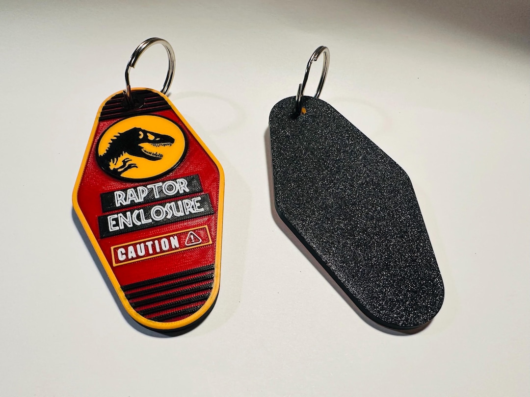 Jurassic Park Raptor Enclosure Keychain - Etsy