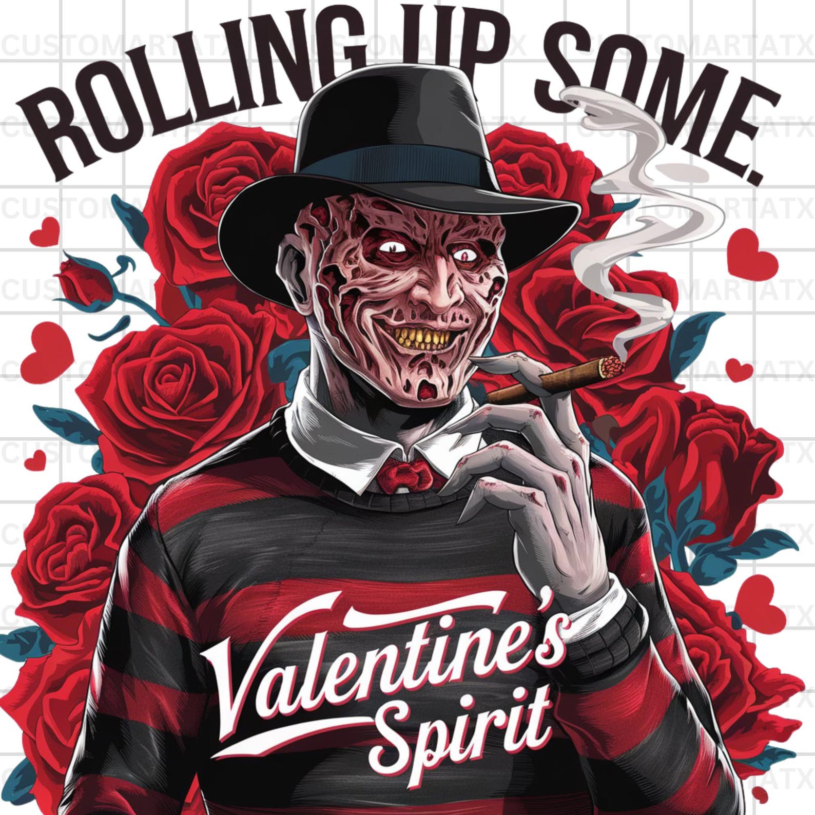 Valentines Spirit Png, Rolling up Some, Horror Killer Valentine Png ...