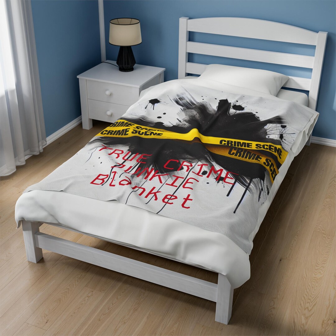 True Crime Throw Blanket, Cozy Bedding, Soft Blanket, Crime Lover Gift ...