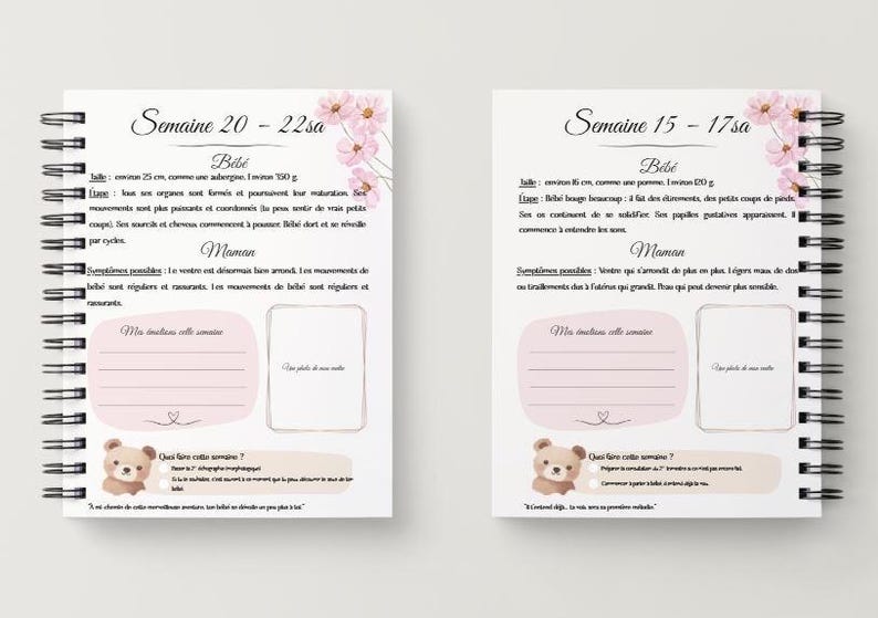 Week by Week Pregnancy Calendar – Printable Baby and Mom Tracker – 39 ...