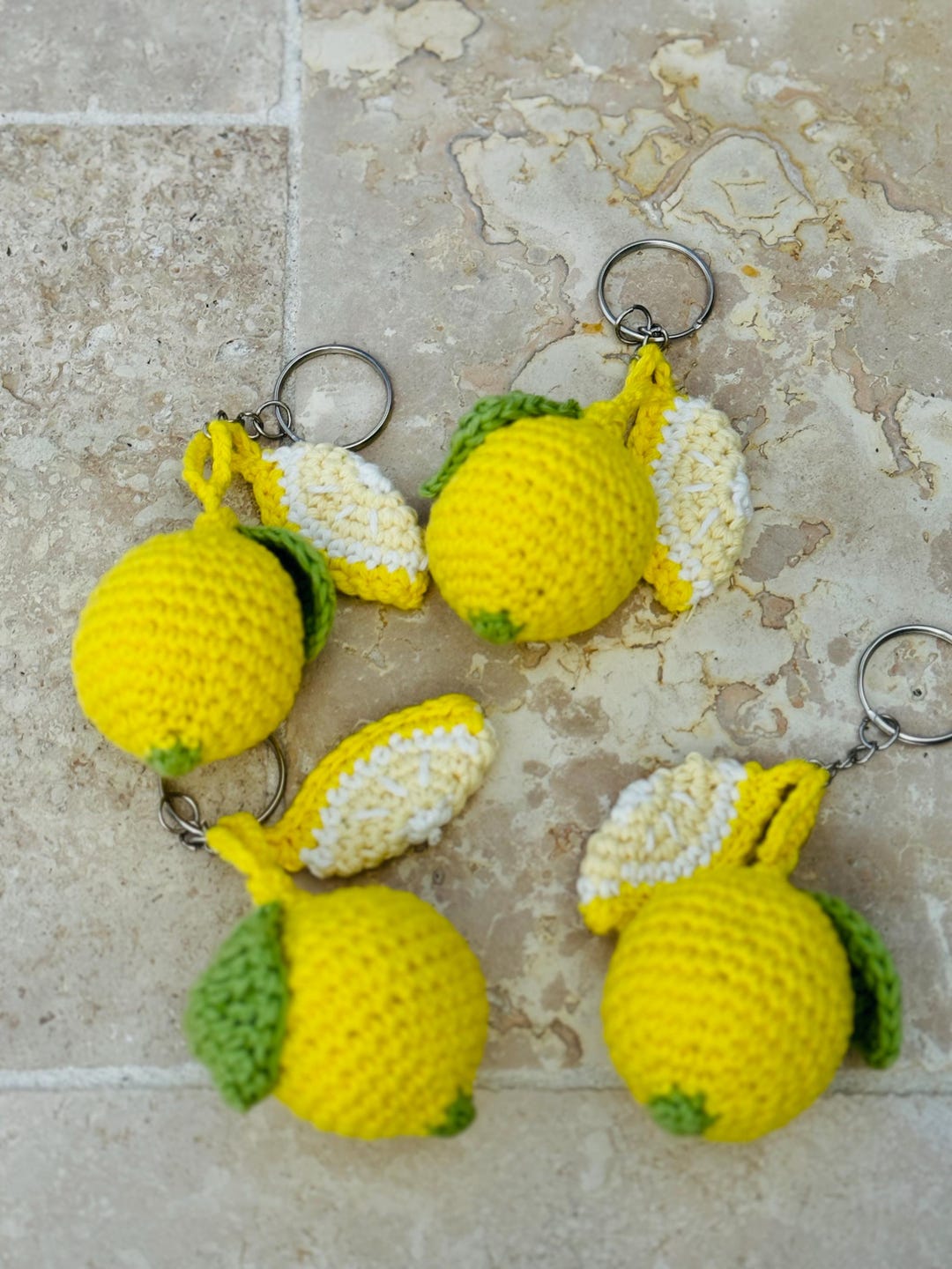 Guest Gift Idea Crocheted Lemon Keychain Made Entirely by Hand Wedding ...