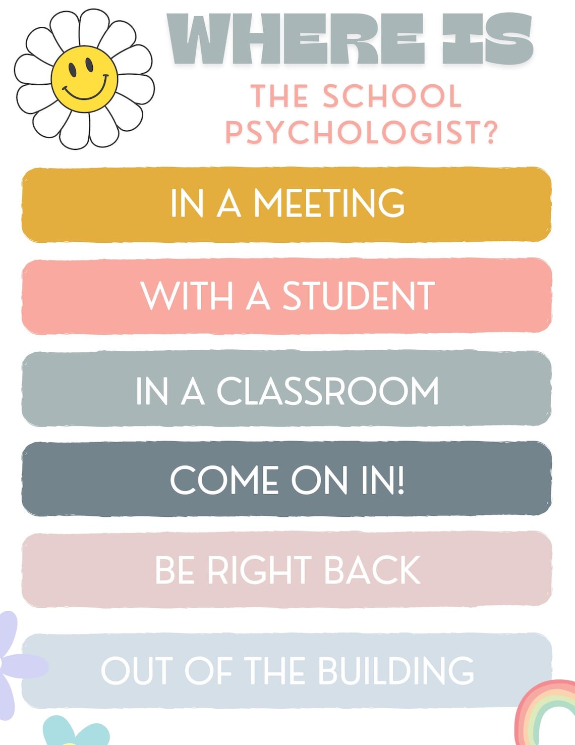 Customized "where is the School Counselor, Social Worker, School ...