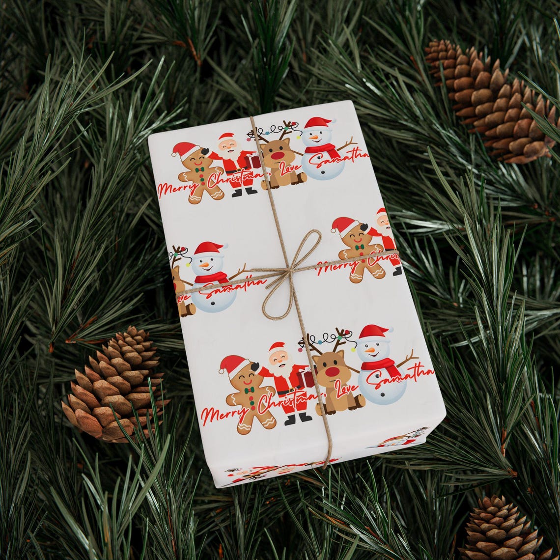 Christmas Wrapping Paper, Personalized Gift Wrap, Holiday Gift Wrapping ...