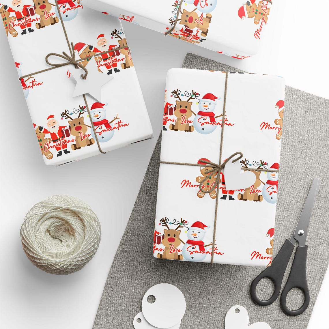 Christmas Wrapping Paper, Personalized Gift Wrap, Holiday Gift Wrapping ...