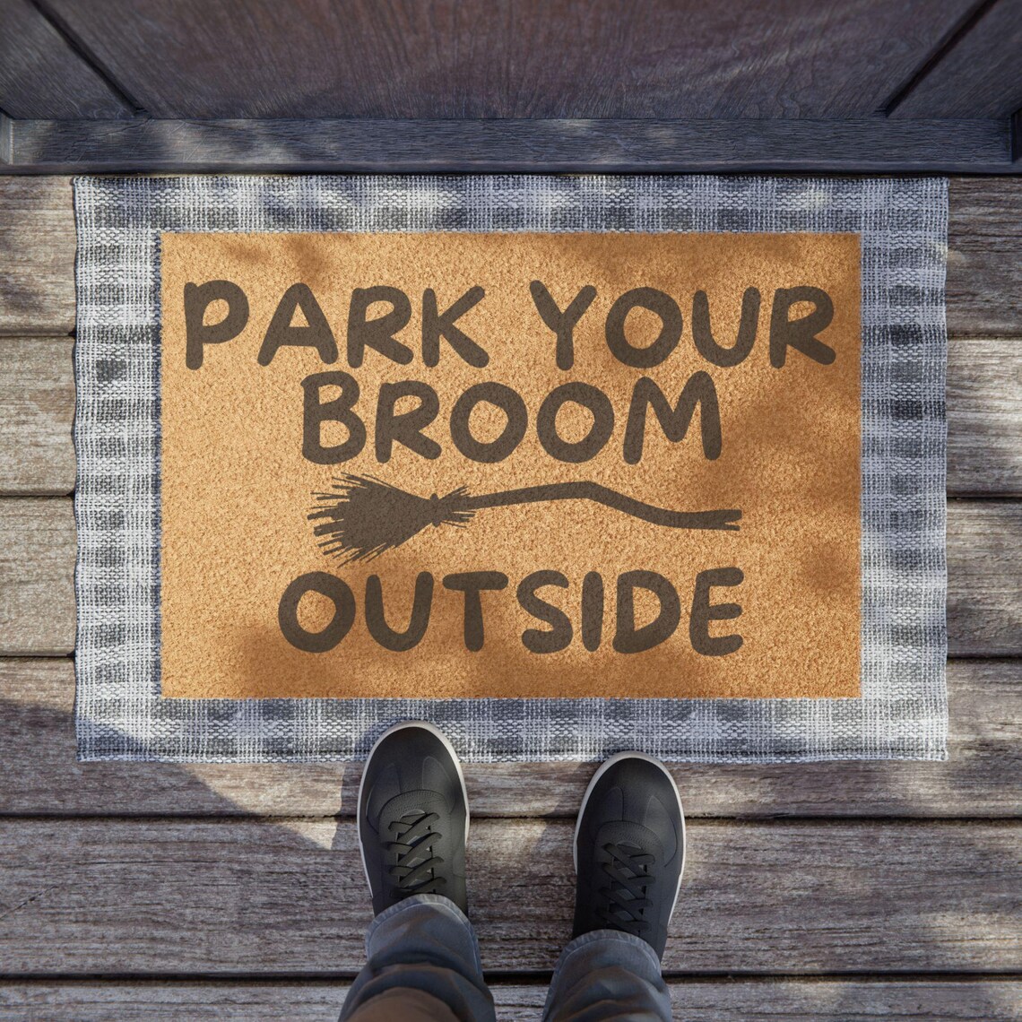 Park Your Broom Outside Fun Halloween Doormat,halloween Party,haunted ...