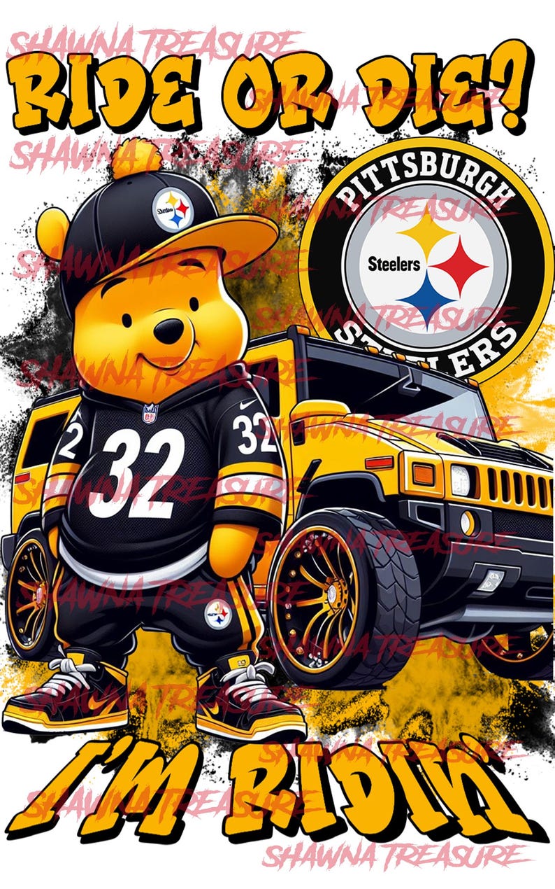 Ride or Die Steelers Winnie, Steelers Football, Best Steelers PNG - Etsy