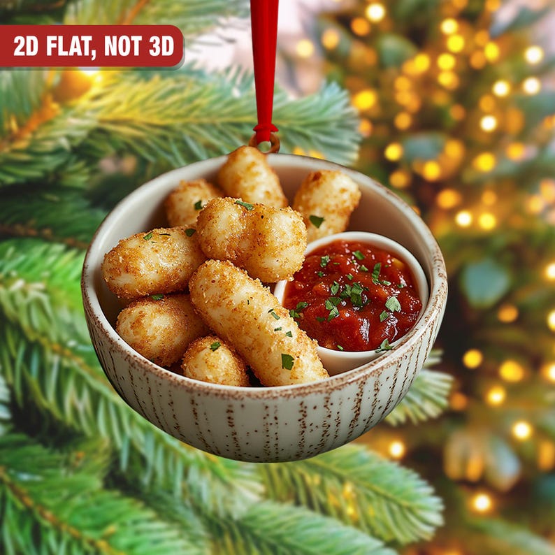 Cheese Stick Ornament Funny Foodie Christmas Tree Decoration Gift for ...
