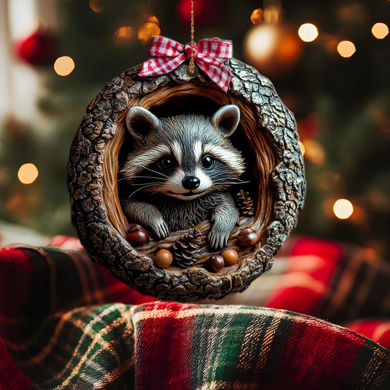 Raccoon Ornament - Etsy