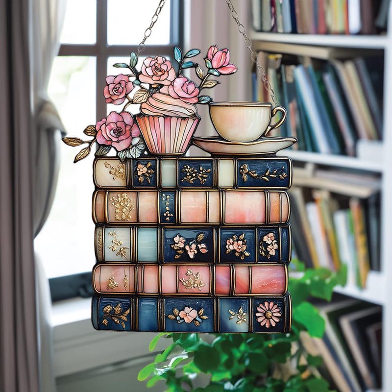 Glass Stacked Books Mug - Etsy