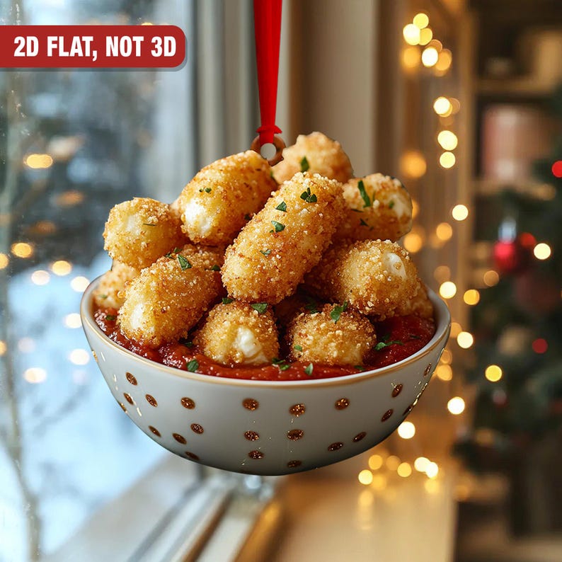 Cheese Stick Ornament Funny Foodie Christmas Tree Decoration Gift for ...