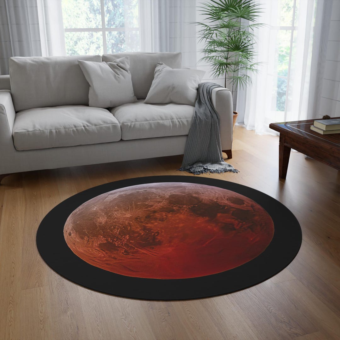 Blood Moon Lunar Eclipse Round Rug - Etsy