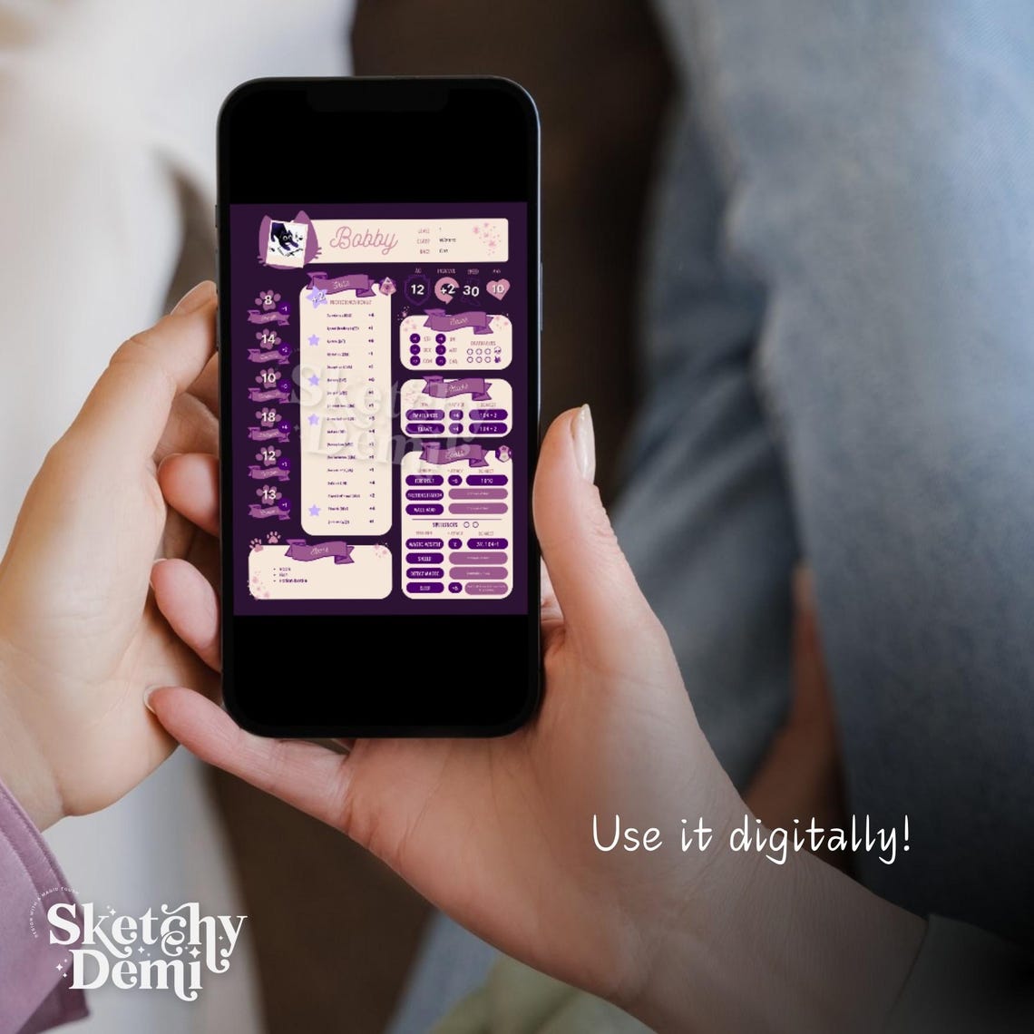 Dnd Character Sheet Kitty Themed Customisable Beginner Kids ...