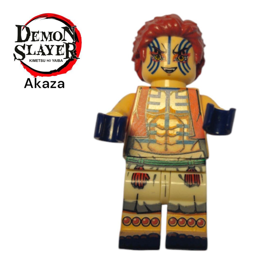 Akaza Demon Slayercustom Art Building Minifigures Moc Brick Clamp ...