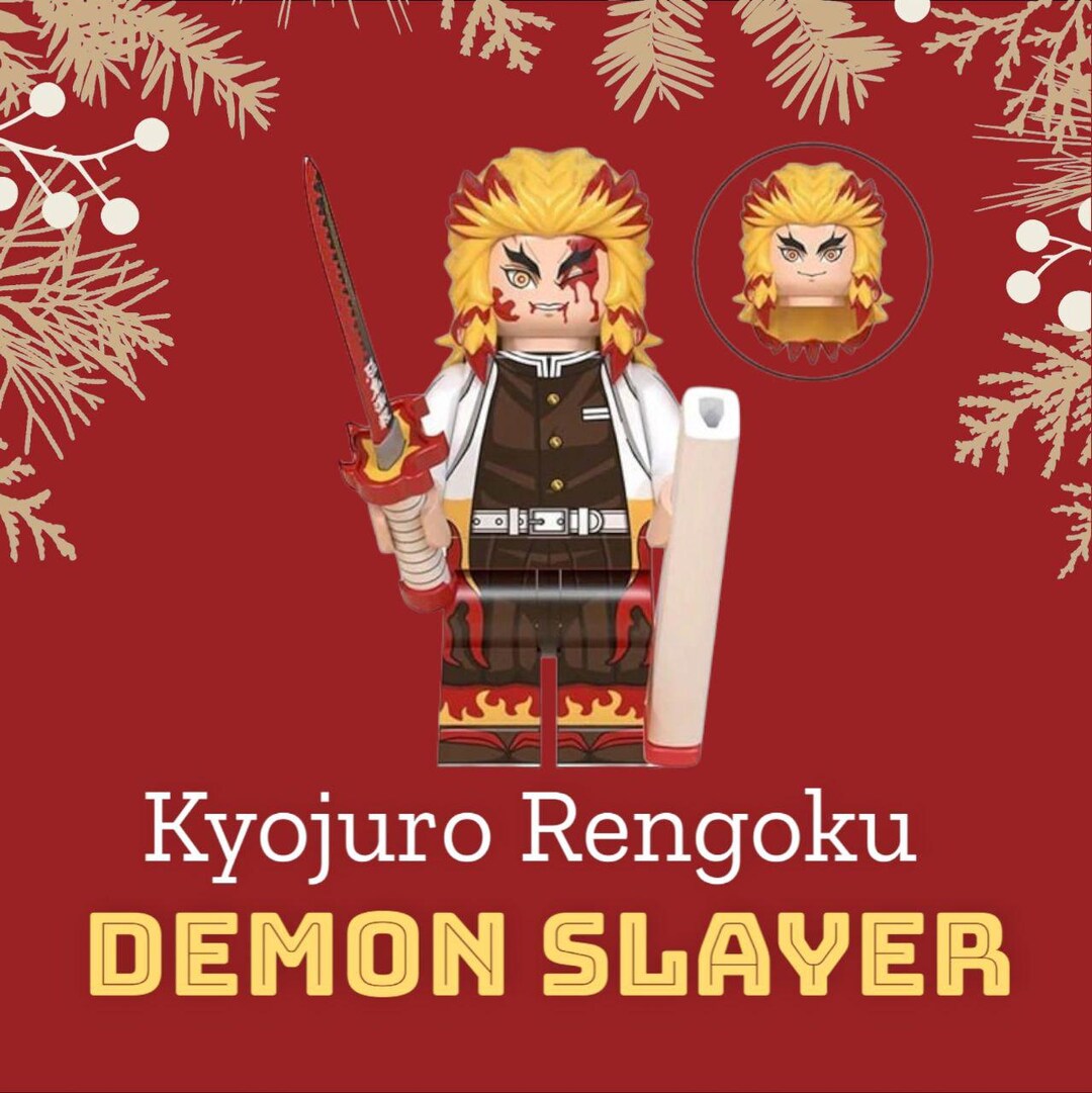 Kyojuro Rengoku Demon Slayercustom Art Building Minifigures Moc Brick ...
