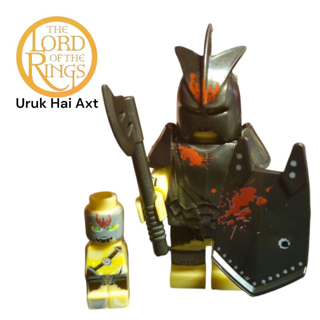 Uruk Hai Axe White Hand Lord of the Rings Hobbit Custom Art Building ...
