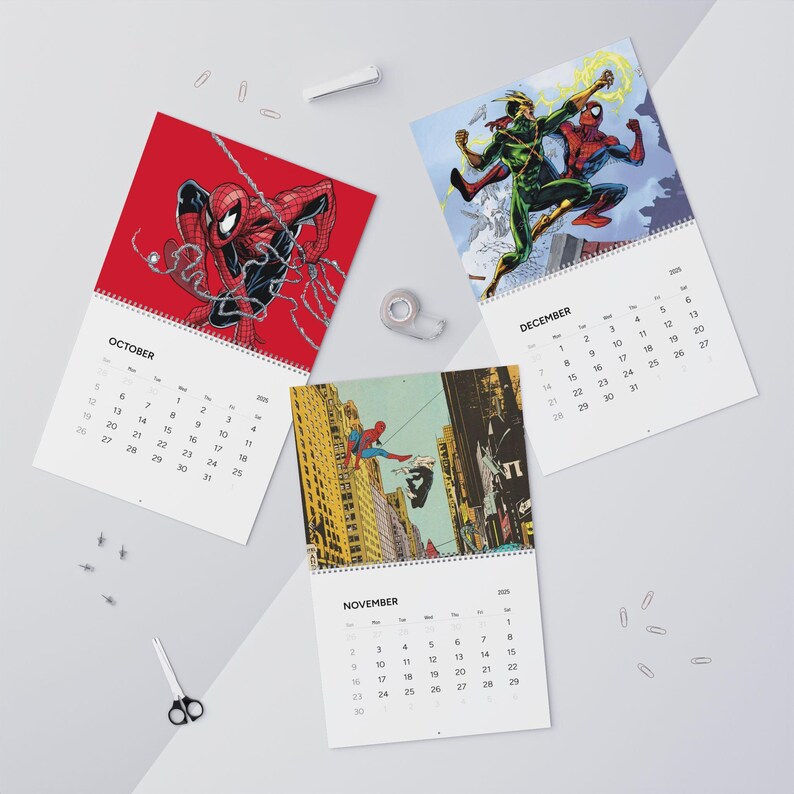 Spider-man Themed Wall Calendar 2025 - Etsy