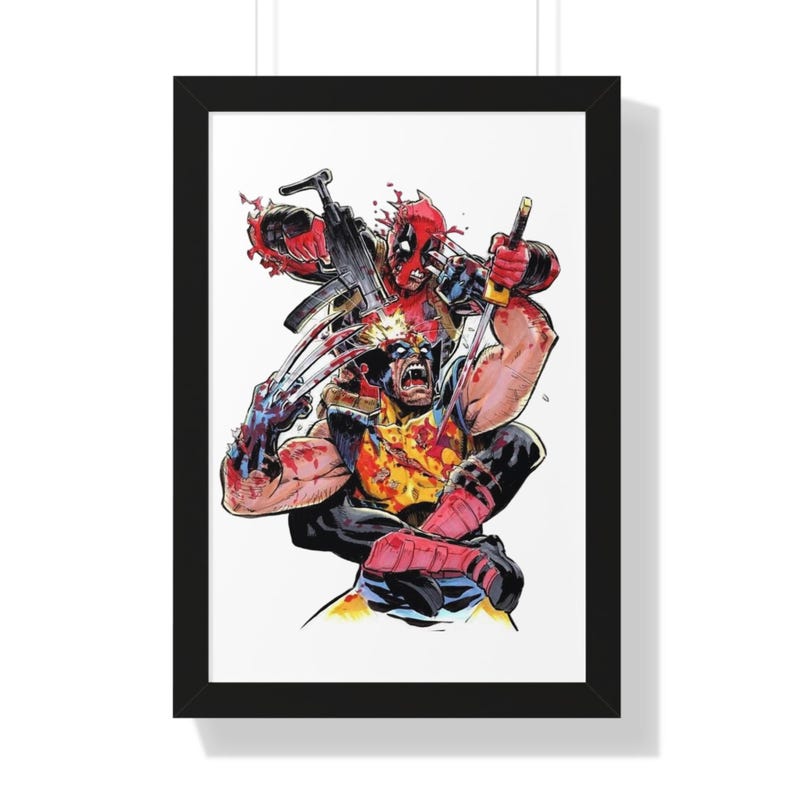 Deadpool X Wolverine Frame Poster - Etsy
