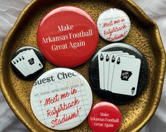 ARKANSAS Game Day Button Game Day Pin University of Arkansas College ...