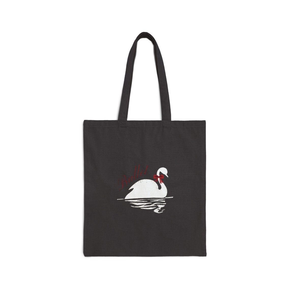 White Swan Ballet Tote, Ballerina Balletcore Swan Lake Cotton Canvas ...