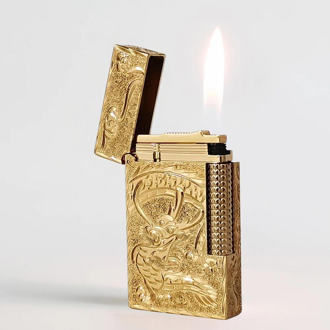 Dragon Engraved Lighter | Luxury Gas Lighter | Metal Brass Lighter ...
