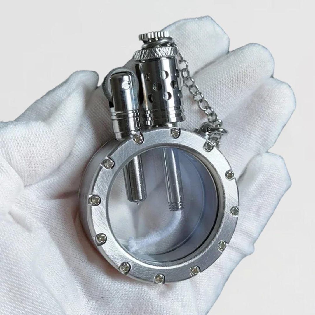 Vintage Transparent Kerosene Lighter | Gold Rocker Arm Lighter | Retro ...