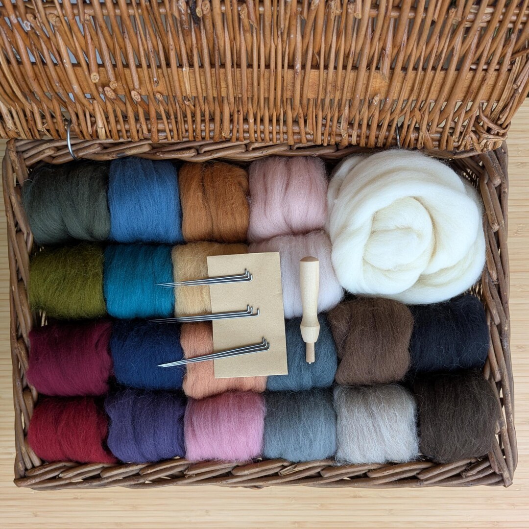 DIY Premium Needle Felting Kit. Beginner Craft Sets for Adults. Merino ...