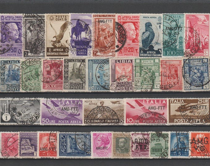 Italy Postage Stamps - 50 Vintage Used Stamps From ITALY & ITALIAN ...