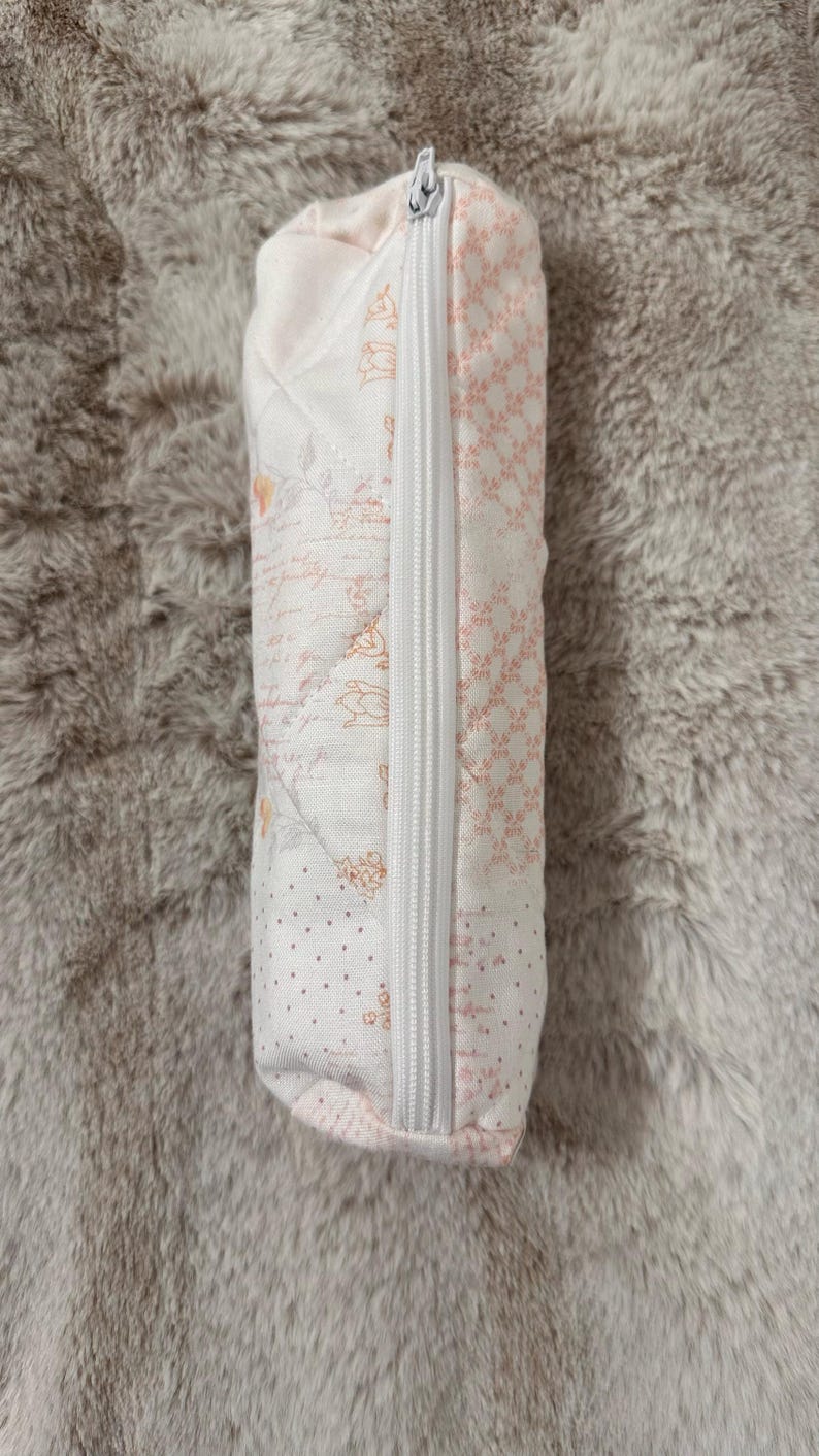 Handmade Quilted Zipper Pouch – Cute Pencil Case, Makeup Bag, or Pencil Pouch | Floral Patchwork ...