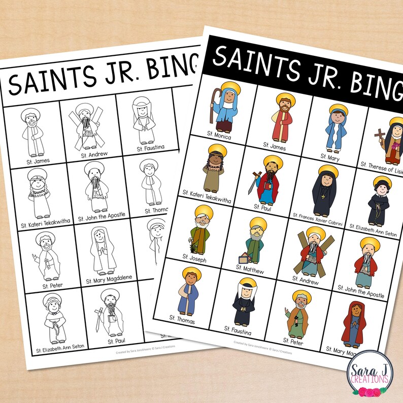 Catholic Saints Bingo BUNDLE for All Saints' Day, Catholic Games and ...