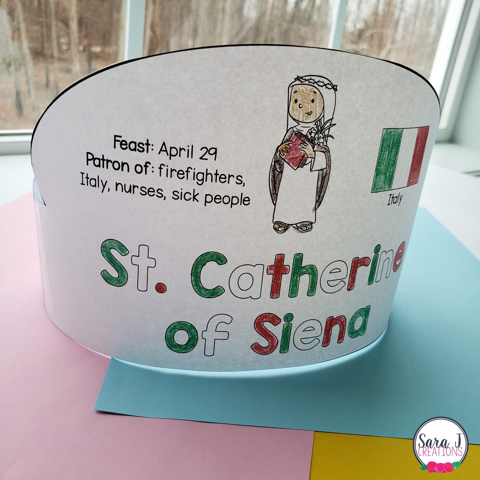 April Liturgical Living, Catholic Kids Printable, St Catherine of Siena ...