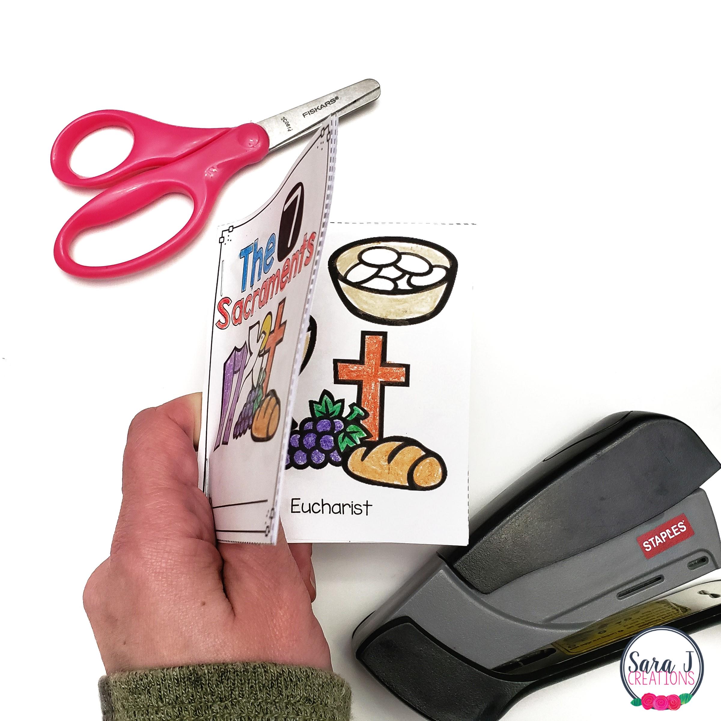 Seven Sacraments Printable Mini Book, Catholic Sacrament Coloring Book ...
