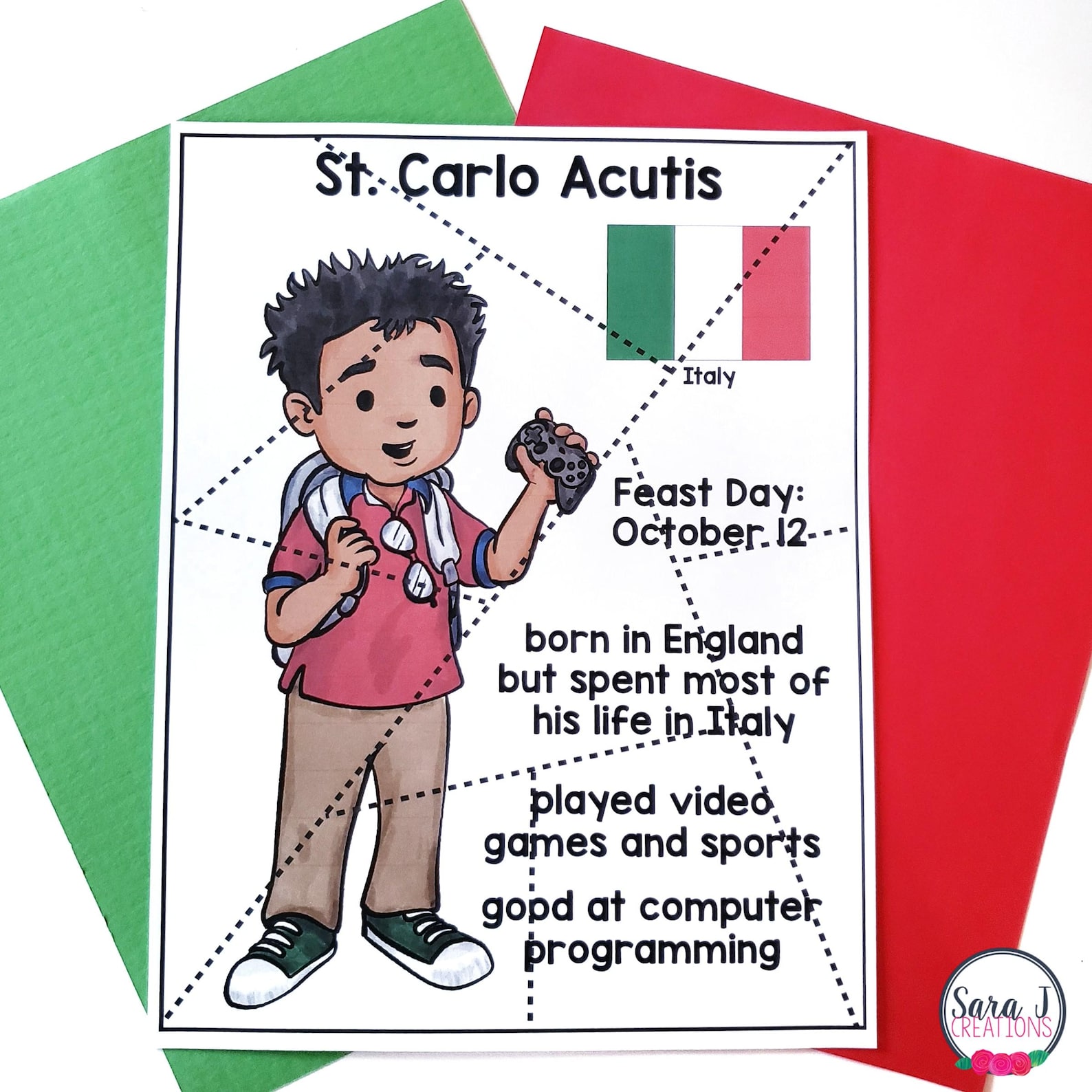 Blessed Carlo Acutis Activity Pack, Catholic Saints Printable, Catholic ...