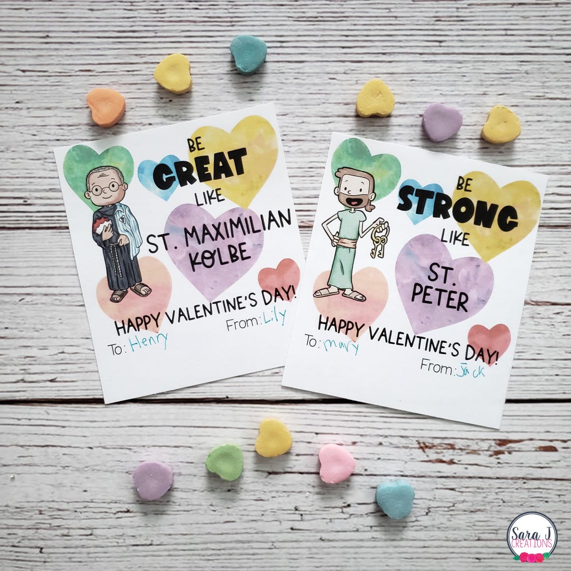 Catholic Saint Valentine Cards, Printable Catholic Valentines for Kids ...