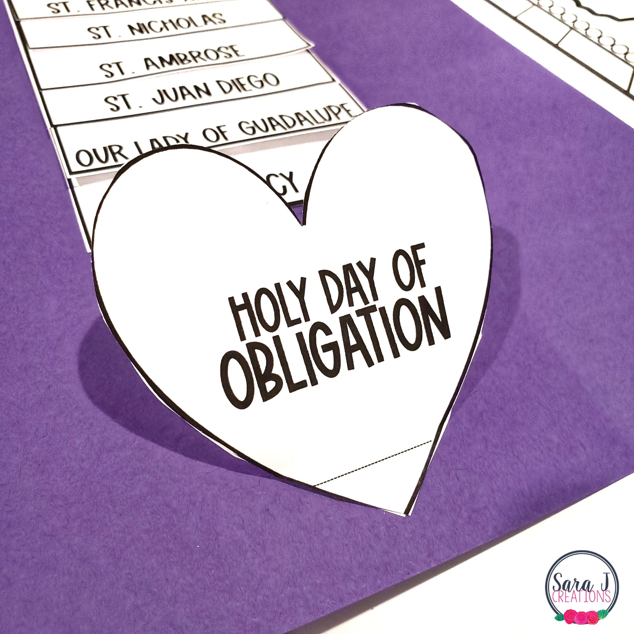 Catholic Advent Printable Lapbook, Activities for December Saints, O ...