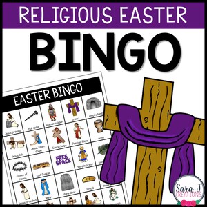 Easter Bingo Games for Kids, Holy Week Bible Bingo, Holy Week and ...