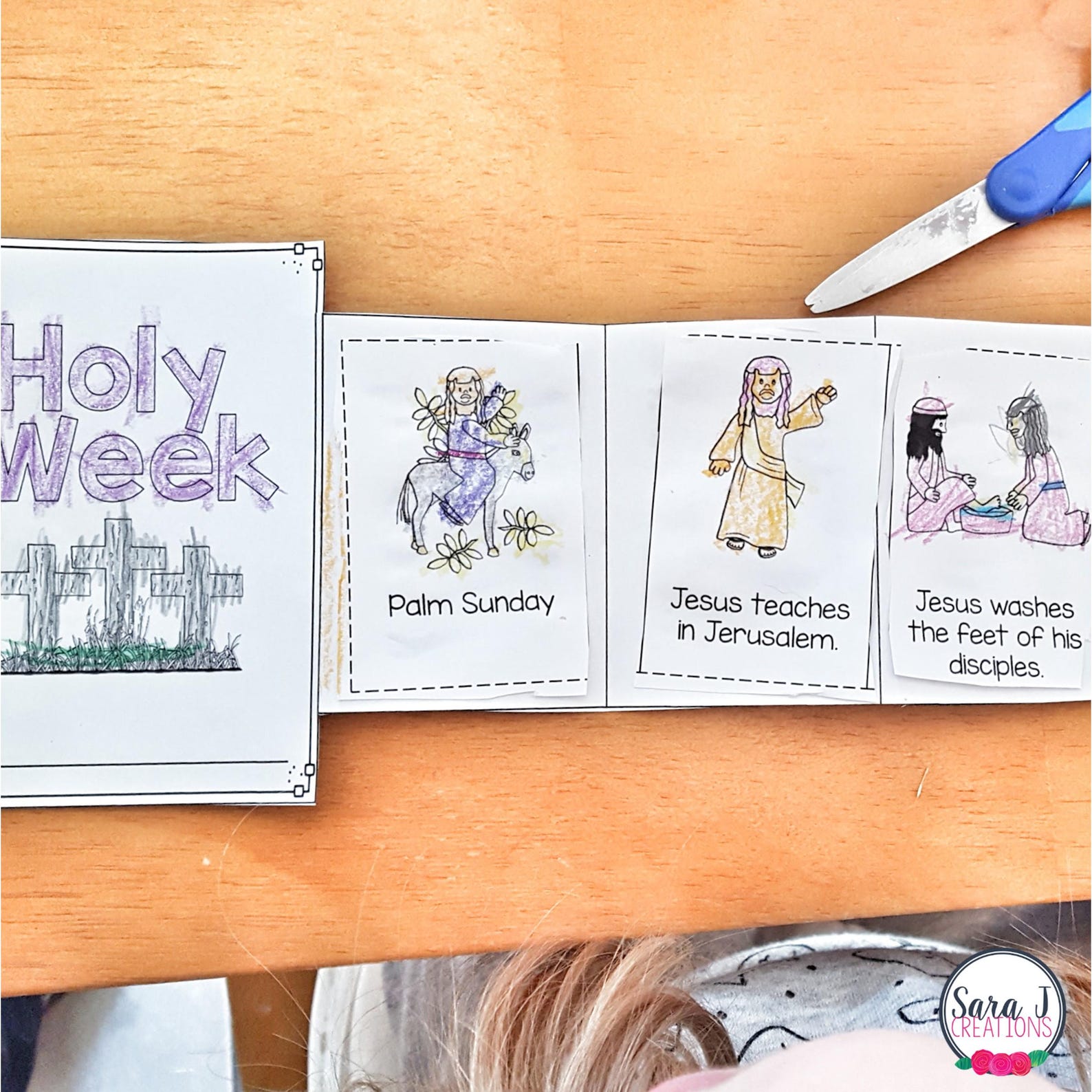 Holy Week Flip Book, Holy Week Booklets for Sunday School, Holy Week ...