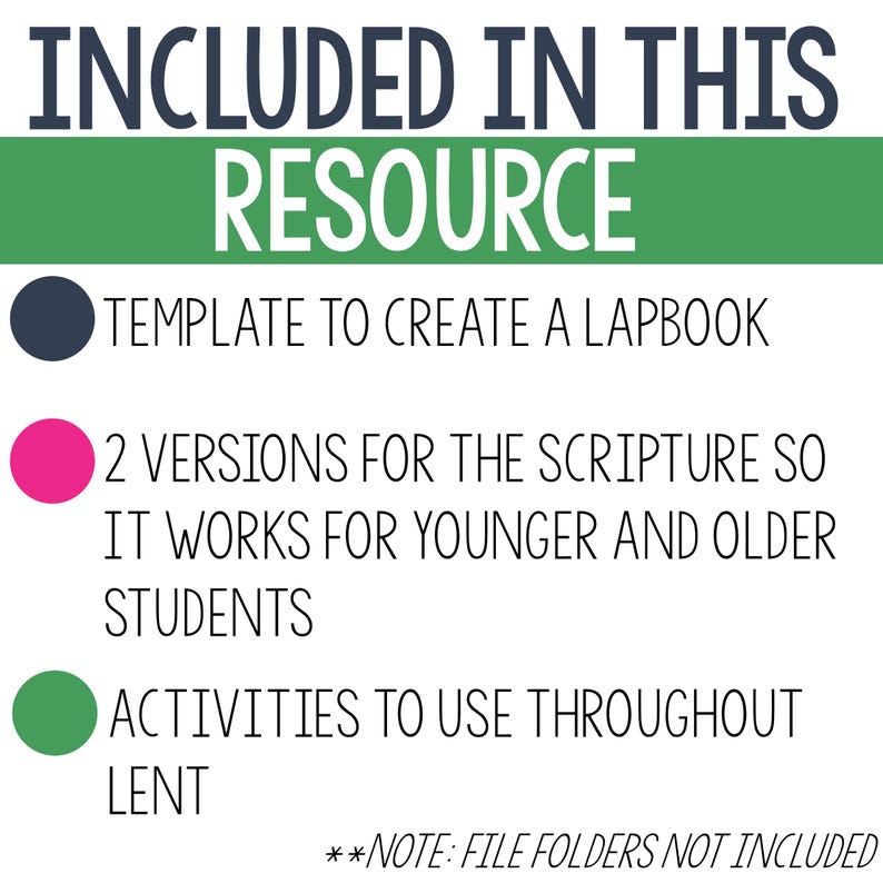 Catholic Lent Lapbook, Lent for Kids, Catholic Lent Activities, Lent ...