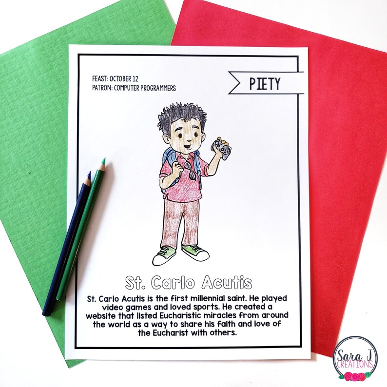 Blessed Carlo Acutis Activity Pack, Catholic Saints Printable, Catholic ...
