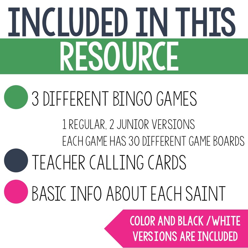 Catholic Saints Bingo BUNDLE for All Saints' Day, Catholic Games and ...
