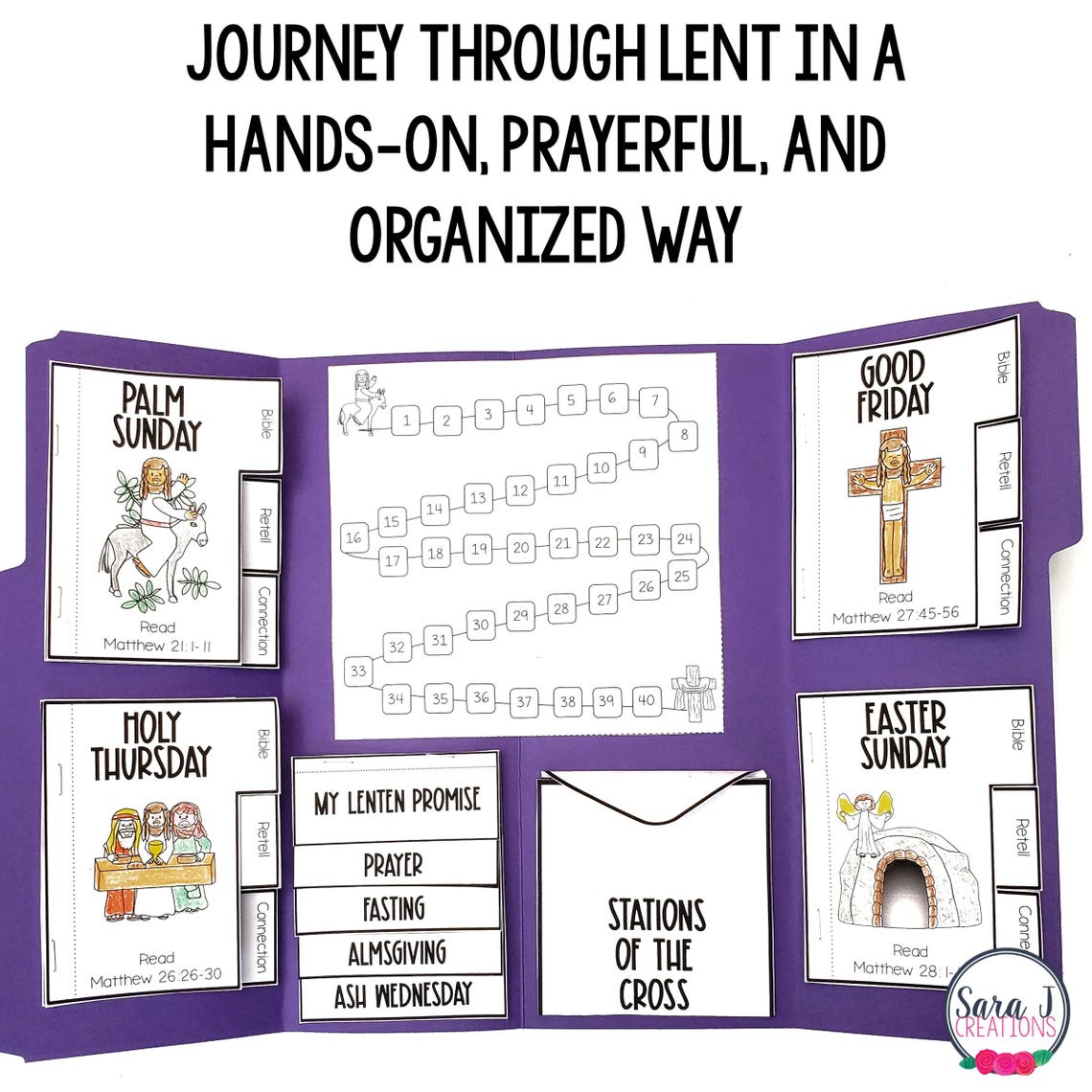 Catholic Lent Lapbook, Lent for Kids, Catholic Lent Activities, Lent ...