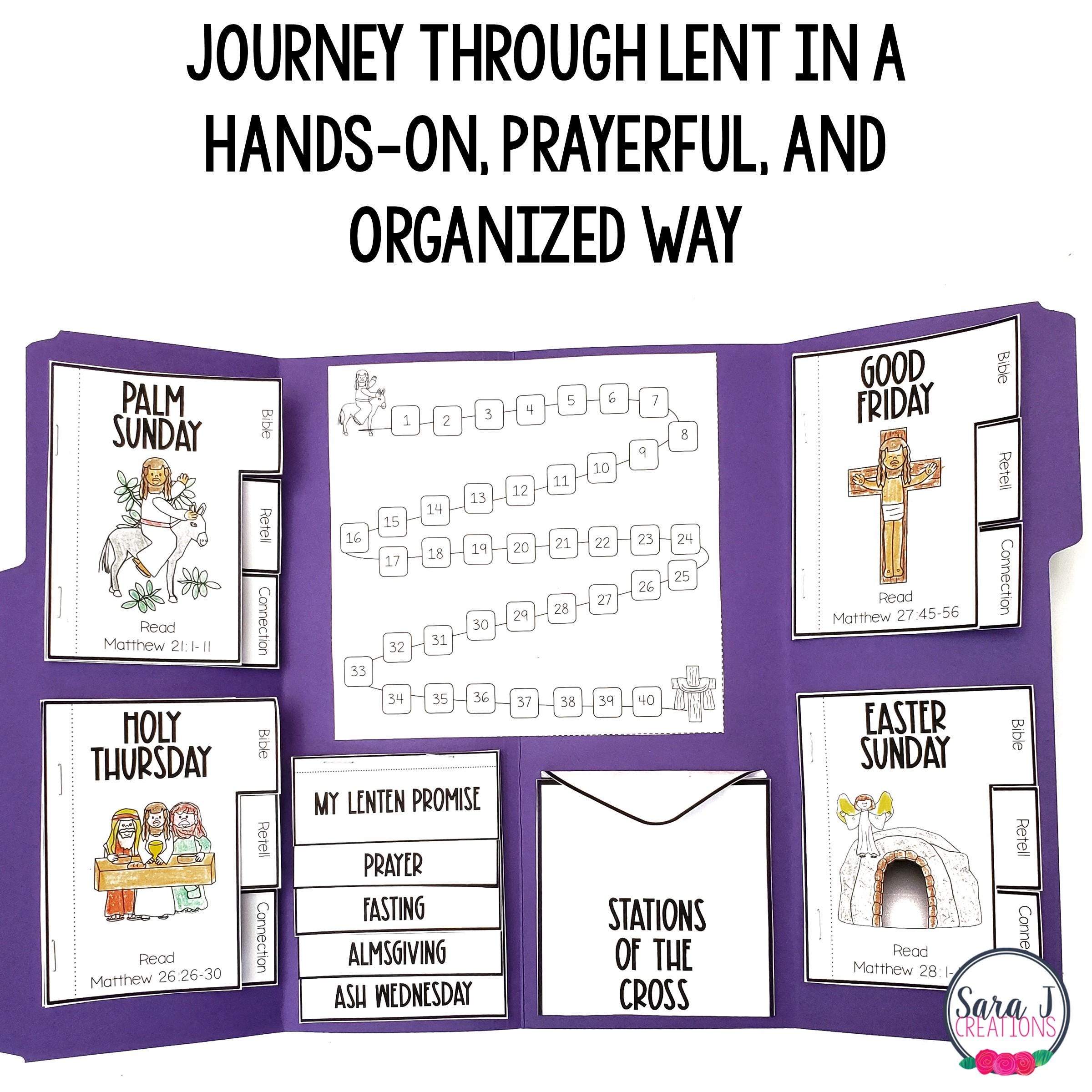 Catholic Lent Lapbook, Lent for Kids, Catholic Lent Activities, Lent ...
