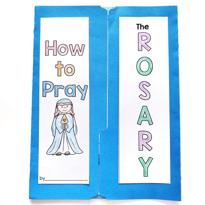 Catholic Rosary Printable Lapbook With Mysteries, Prayer & Devotion ...
