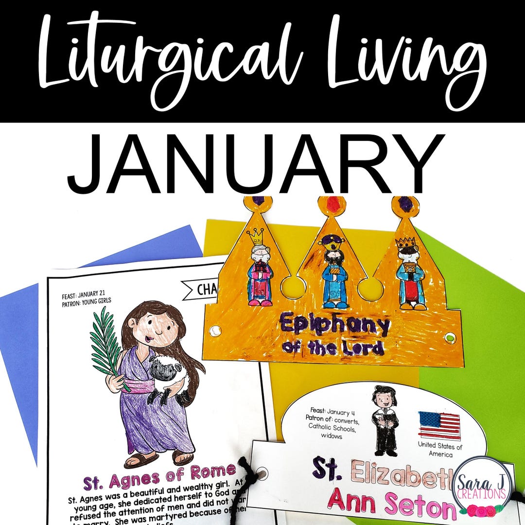 January Catholic Liturgical Living Religion Printables, No Prep ...