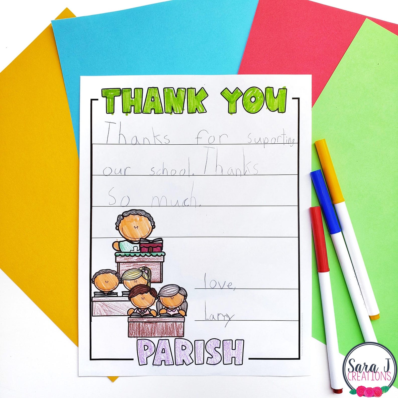 Catholic Schools Week Thank You Cards & Notes for Parents, Staff ...