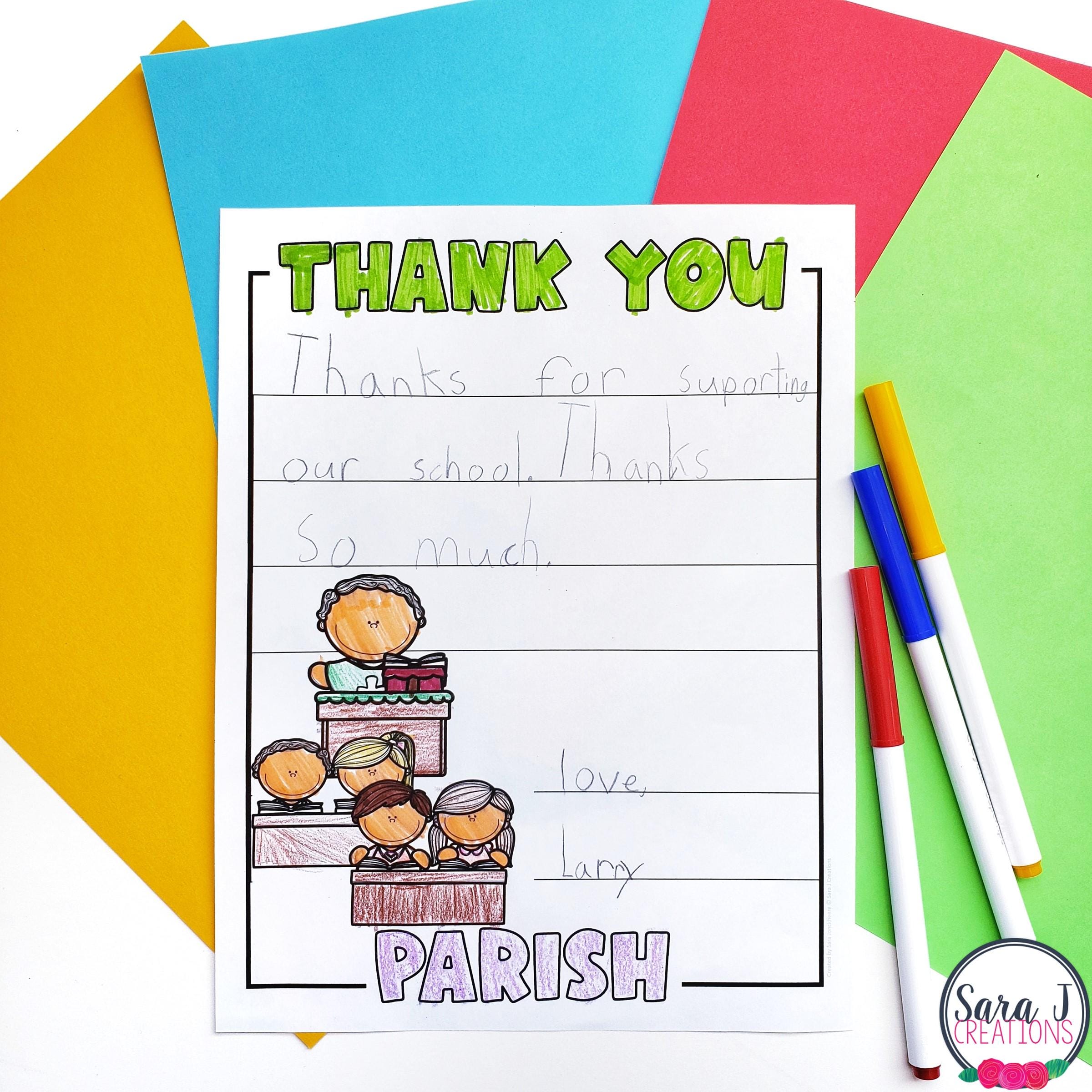 Catholic Schools Week Thank You Cards & Notes for Parents, Staff ...