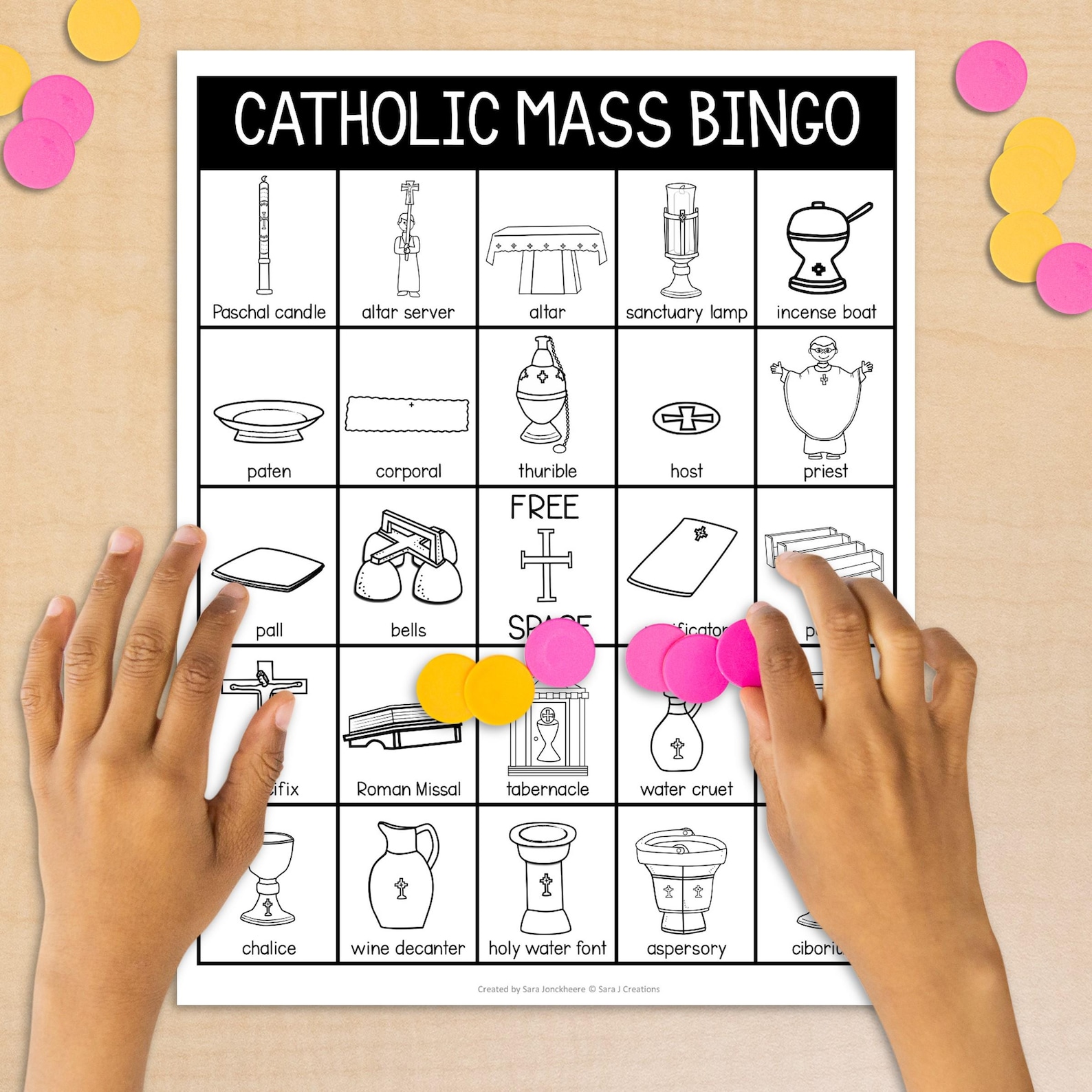 Catholic Mass Objects Bingo Cards, Parts of the Catholic Mass Games for ...