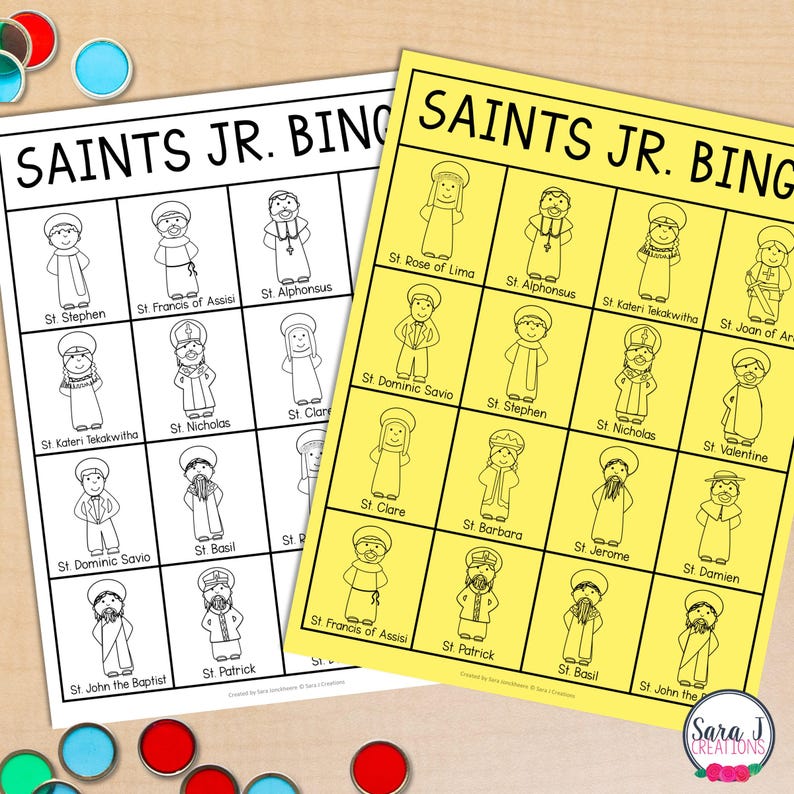 Catholic Saints Bingo BUNDLE for All Saints' Day, Catholic Games and ...